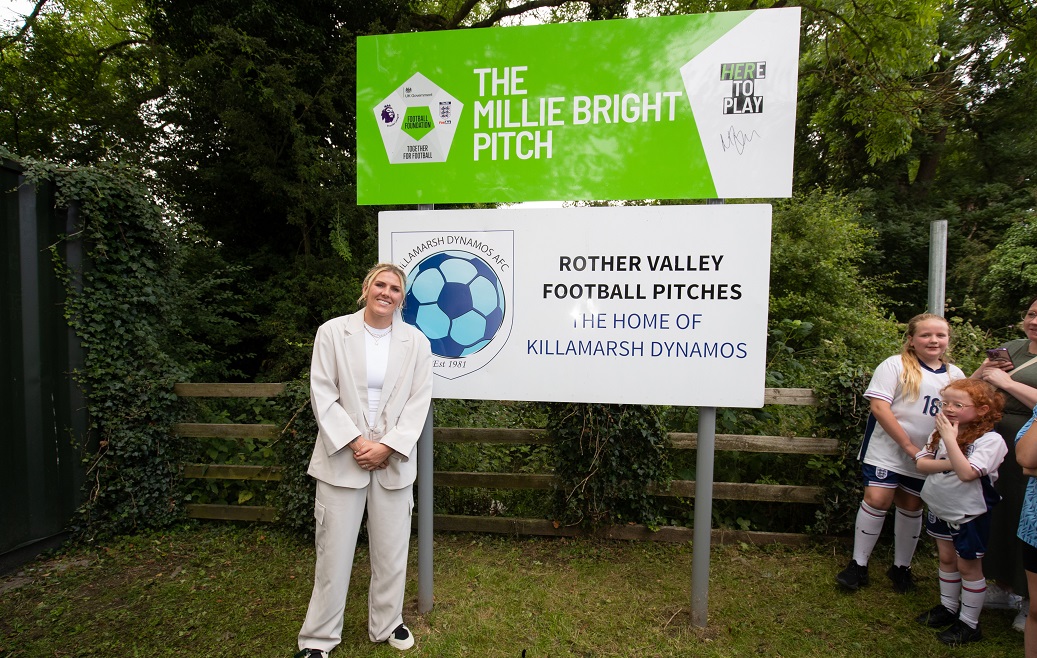 Millie Bright Unveils Pitch Named In Her Honour At Killamarsh Dynamos